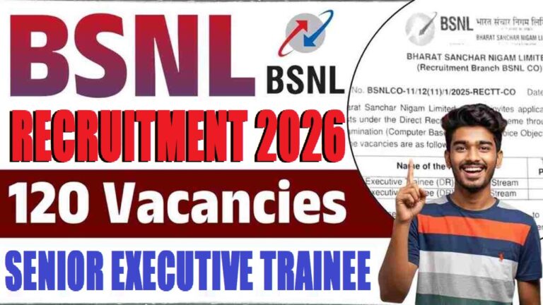 BSNL Senior Executive Trainee Recruitment 2026 » digitalbharatnews.com